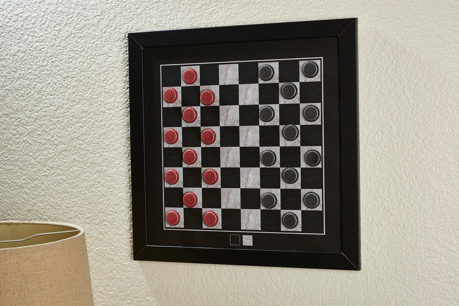 Magnetic Checkers Board Game - Support Small Business - B & W